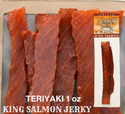 WILD KING SALMON JERKY TERIYAKI 1 OZ – Alaskan Snacks